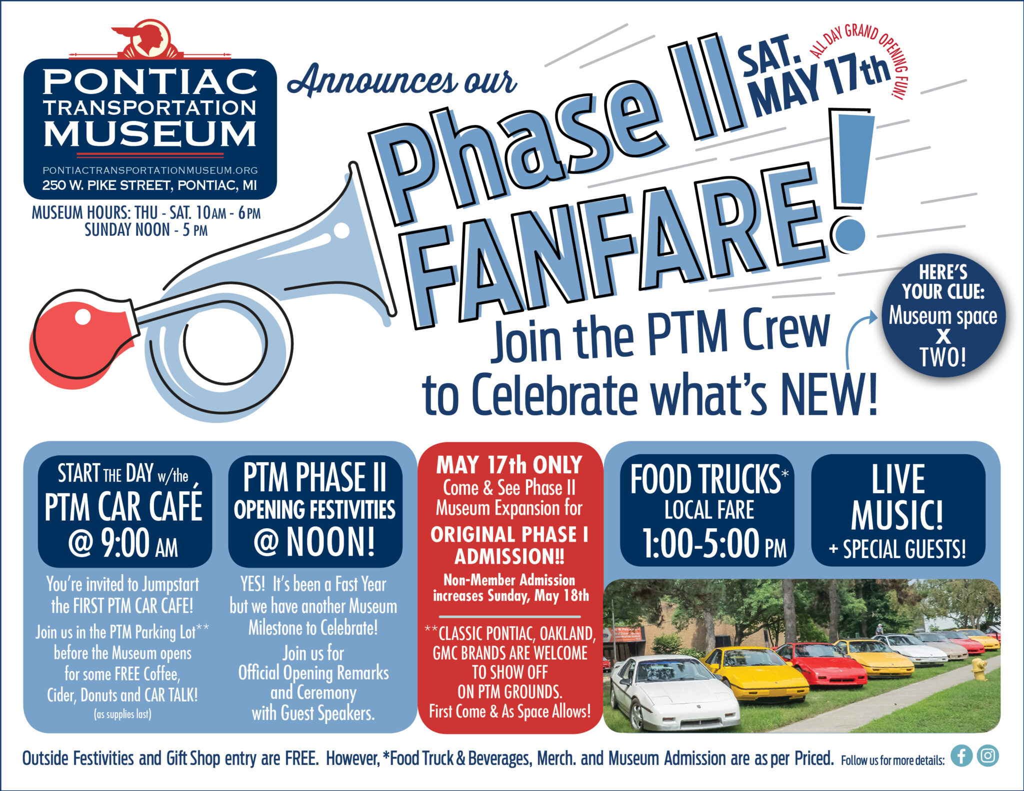 PTM Fanfare – Phase 2 Opening and Car/Truck Show – Pontiac ...